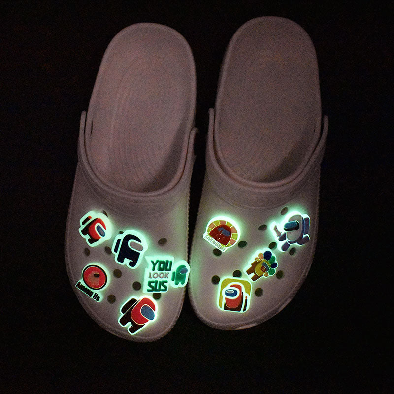1pcs glowing game character PVC croc shoes charms funny cartoon Access ...