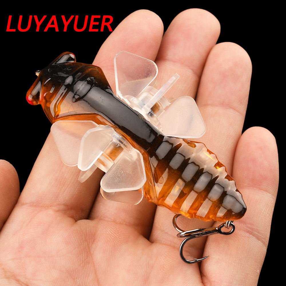 Bionic Cicada Hard Fish Lure - Spinning Fishing Bait with Propeller Tr ...
