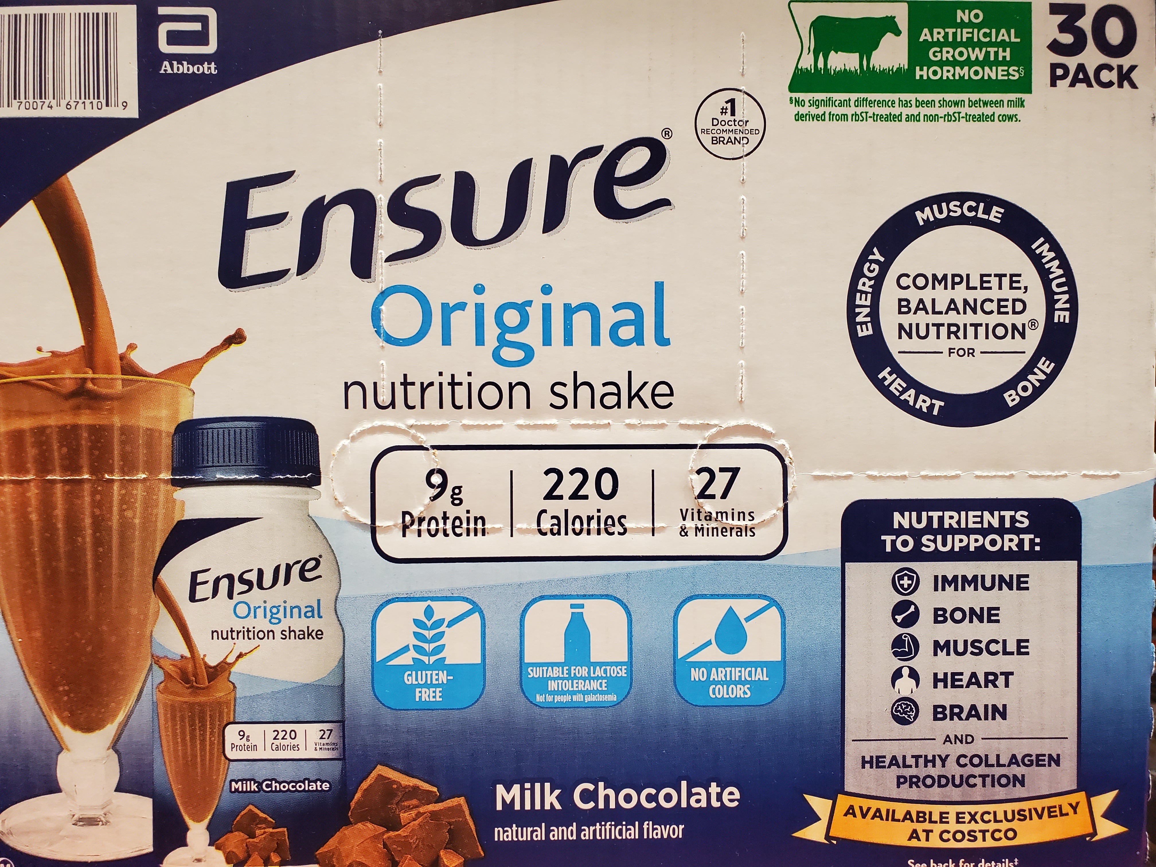 Ensure Plus Nutrition Shake Chocolate 30 Pack/ 8 Fl Ounce Net Wt 240 F ...