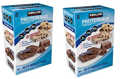 Kirkland Signature Variety Protein Bars 20 count, 21G Of Protein, 4G O ...