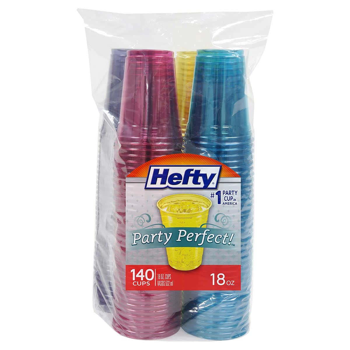 Hefty Party Perfect Cups, 18 Ounce (140 Count) – Mega Mart Center