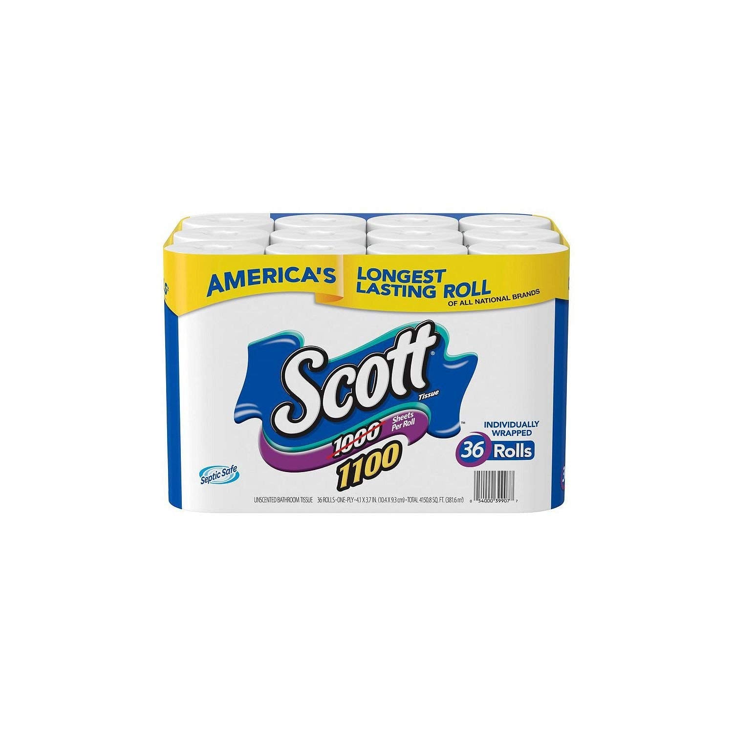 Scott 1100 Unscented Bath Tissue, 1-ply (36 Rolls) – Mega Mart Center