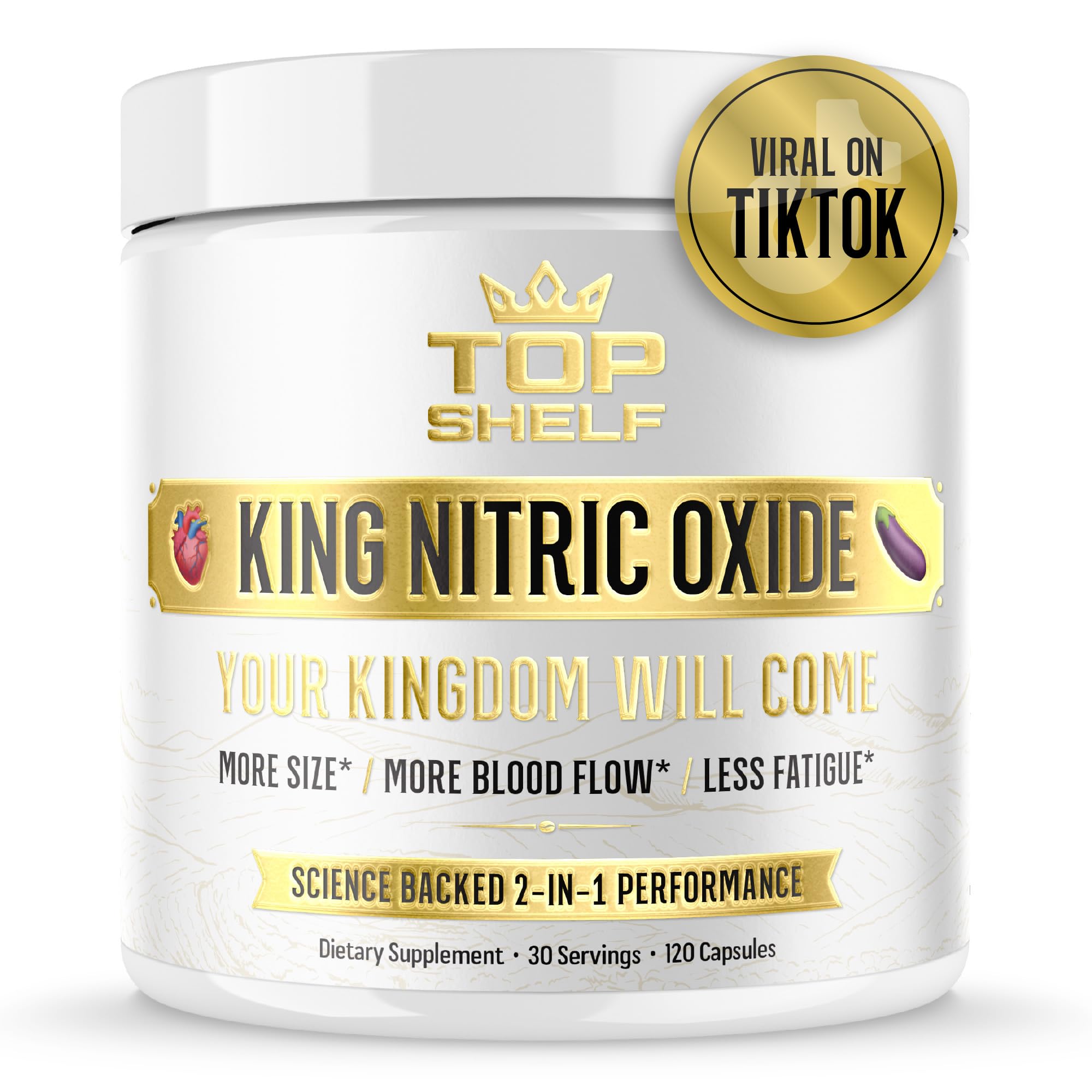Join Top Shelf Grind Nitric Oxide Supplement for Men 6-in-1, Alpha Blo ...