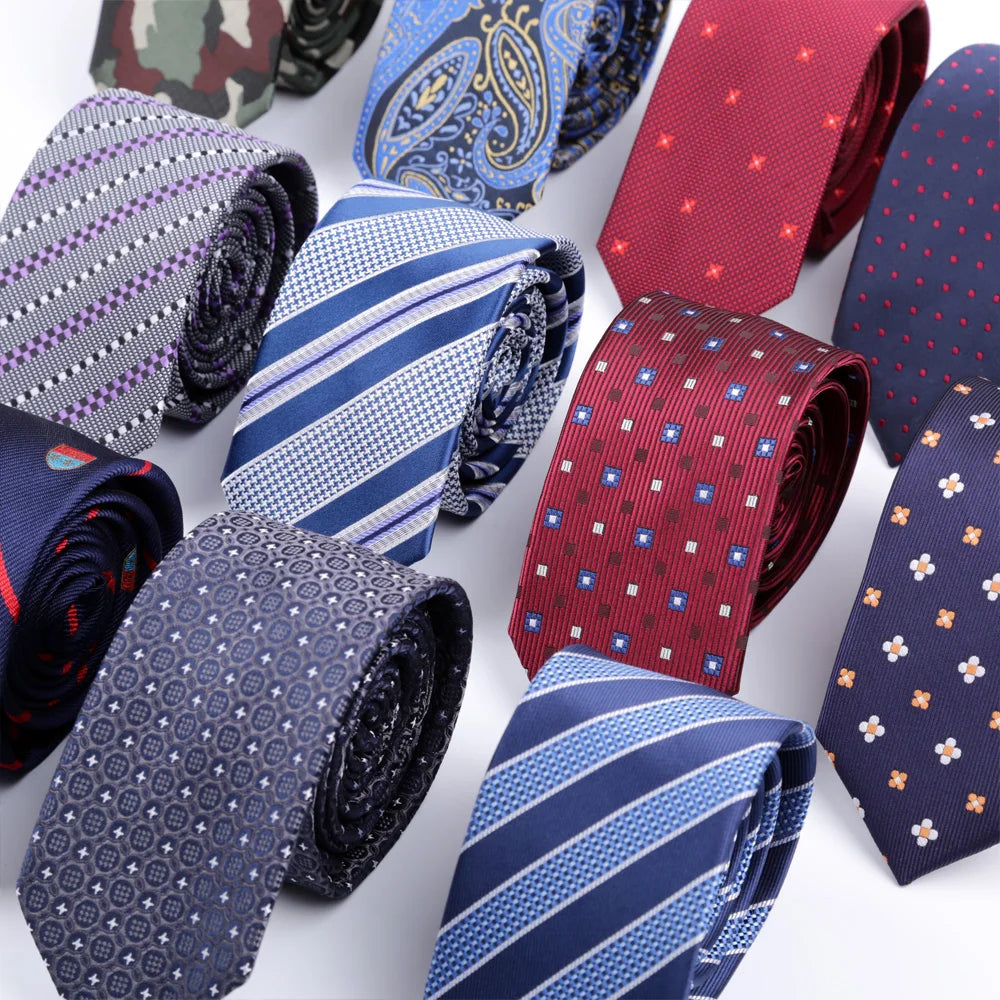 New Slim Narrow Skinny 6CM Mens Necktie Neck Ties For Man Plaids Polka ...