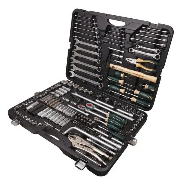 Tool Kit 202пр. 1/4 "& 3/8" & 1/2 "(6-гран.)(4-32mm) rock force rf-420 ...