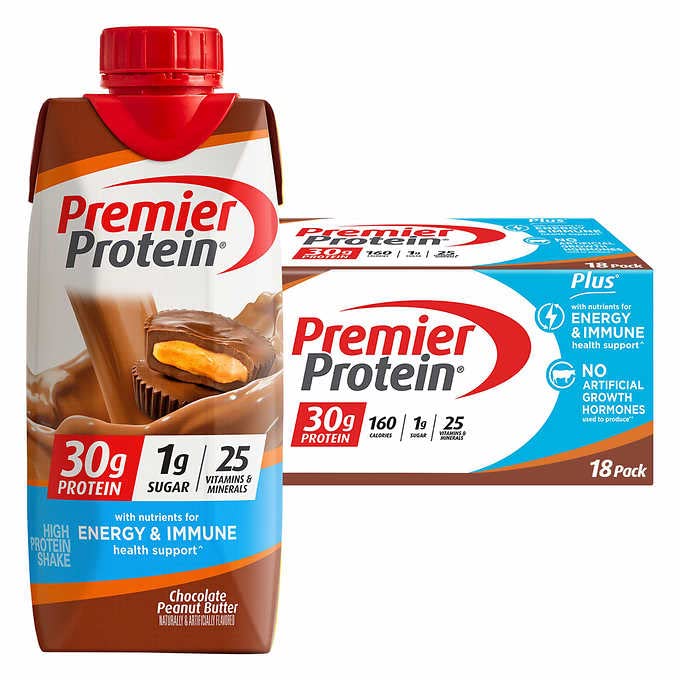 Premier Protein Premier 30g Protein PLUS Energy and Immune Support Sha ...
