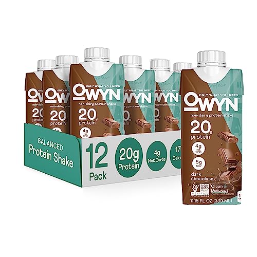 OWYN 20g Protein Shake, Chia Flax and Pea vegan protein blend with Pre ...