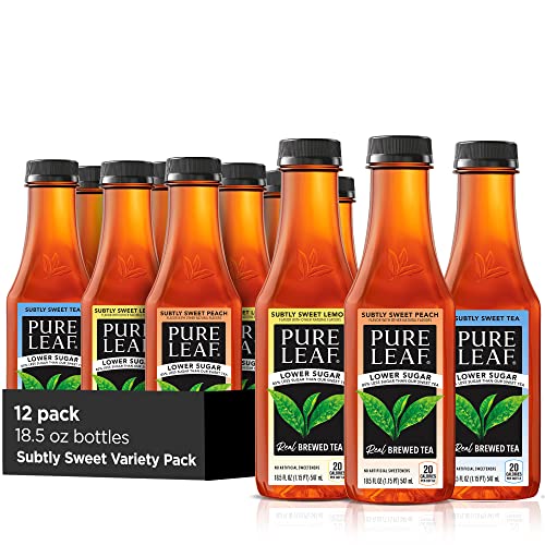 Pure Leaf Iced Tea, Subtly Sweet 3Fl Variety Pack, Lower Sugar, 18.5 O ...