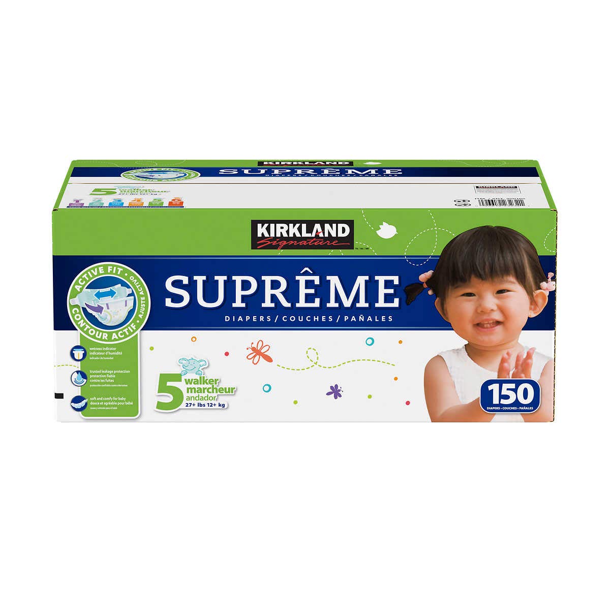 Kirkland Signature Diapers Size 5, Quantity 150 – Mega Mart Center