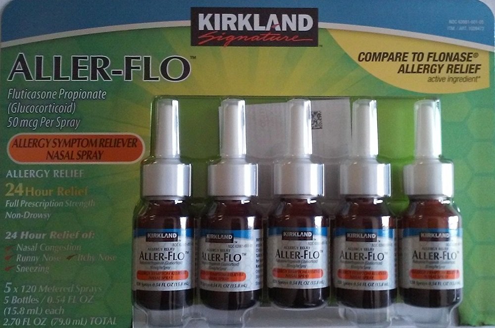 Kirkland FPRDtC Aller-Flo Fluticasone Propionate (Glucorticoid), 5 Bot ...