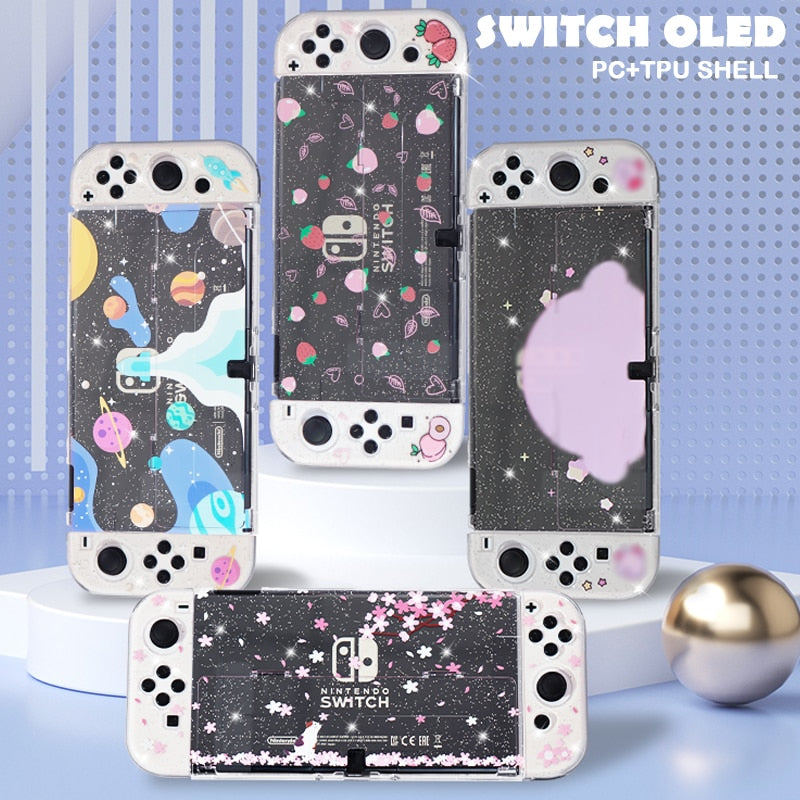 Transparent Switch OLED Protective Shell NS Controller Joy-Con Split T ...